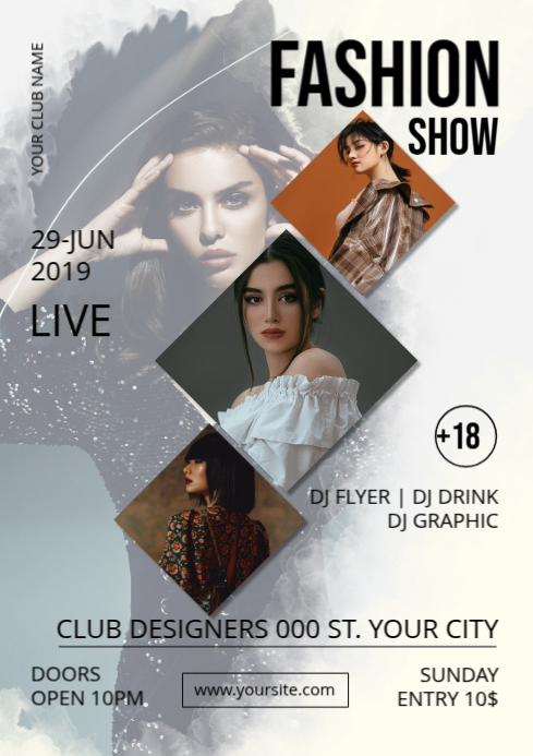 Printable Fashion show flyer template | PosterMyWall
