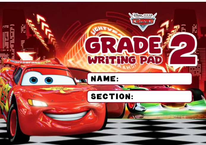 Printable Lightning McQueen Name Label for 2nd Grade Template | PosterMyWall