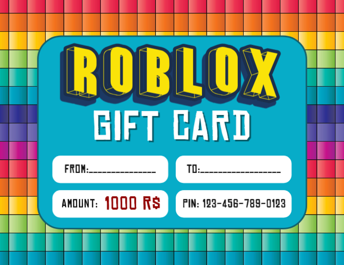 Plantilla de Printable Roblox Gift Card Template Design Download ...