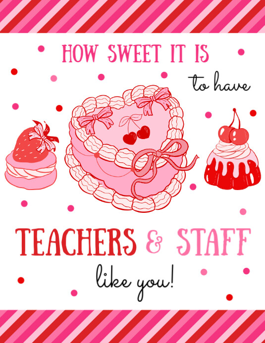 Modèle Printable Staff Appreciation CAKE Sign | PosterMyWall