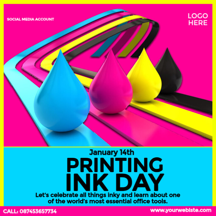 Copy of Printing Ink Day | PosterMyWall