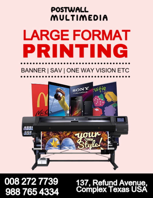 Modèle Printing large format banner design template | PosterMyWall