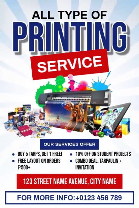 Printing Services Template | PosterMyWall