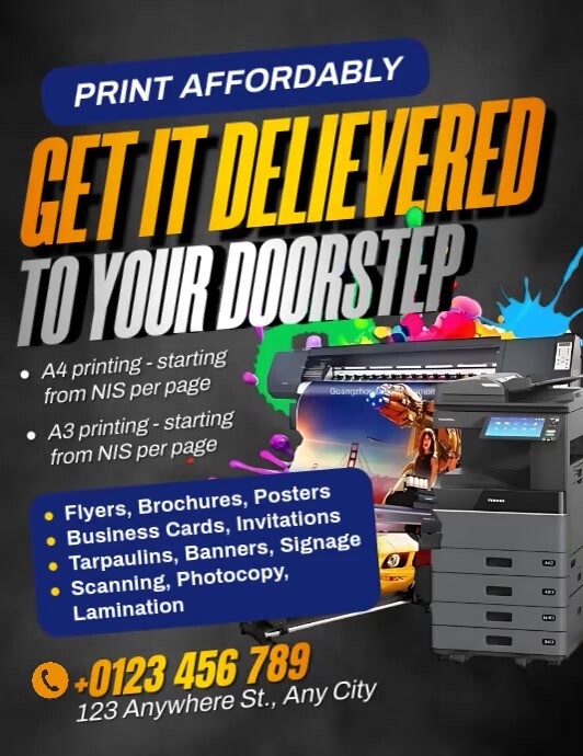 Copy of Printing Services Template | PosterMyWall