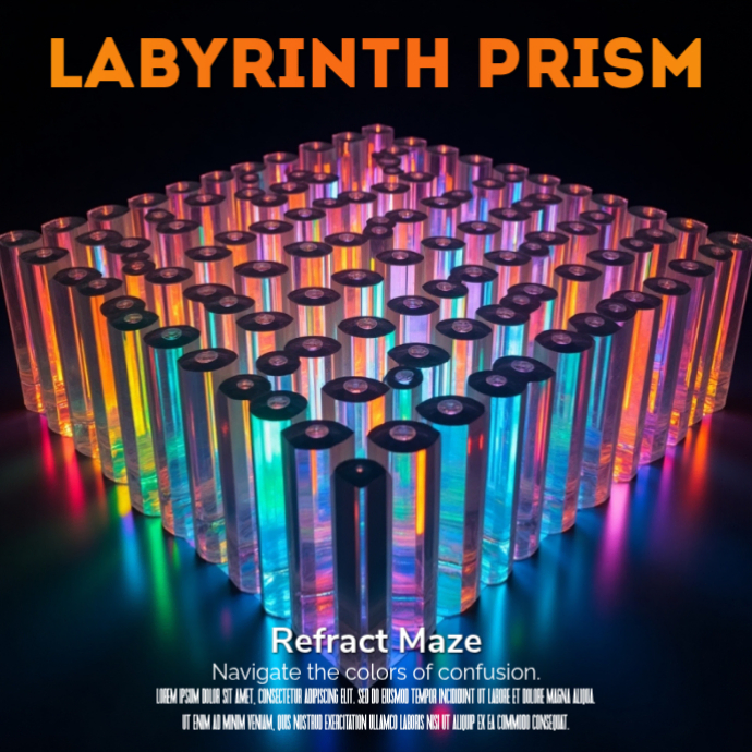 Prismatic Glass Maze Album Cover for Progressive Metal Template ...