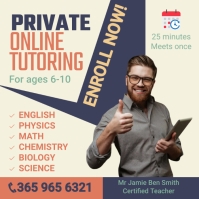 Private Online Tutoring Instagram Post Template | PosterMyWall