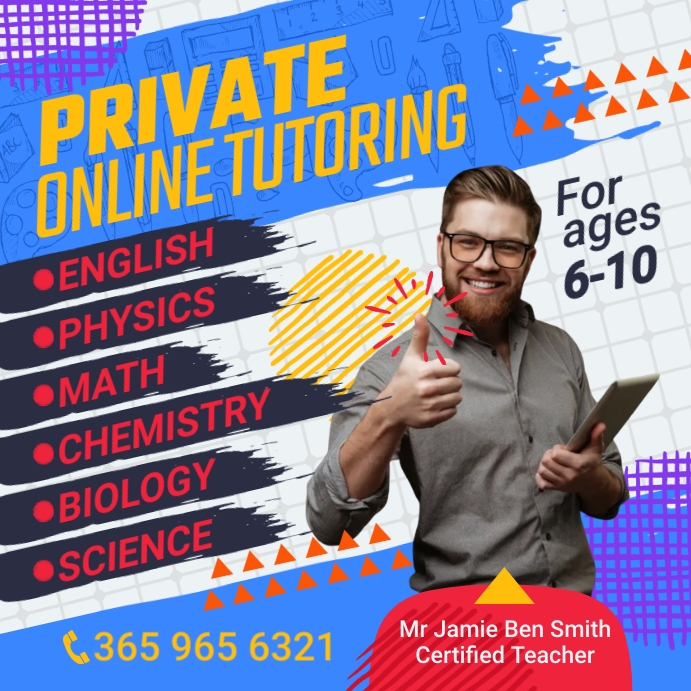 Private Online Tutoring Instagram Post Template | PosterMyWall