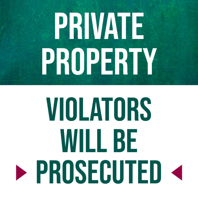 Private property no trespassing sign signage Template | PosterMyWall