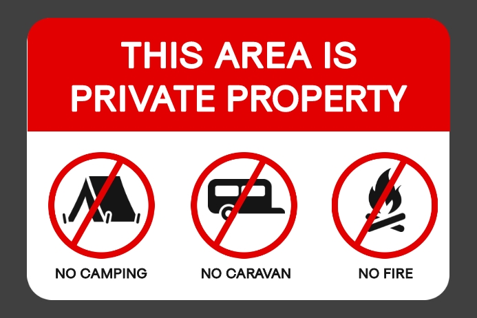 Private Property Warning Sign Template | PosterMyWall