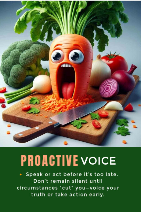 Copy of Proactive voice | PosterMyWall