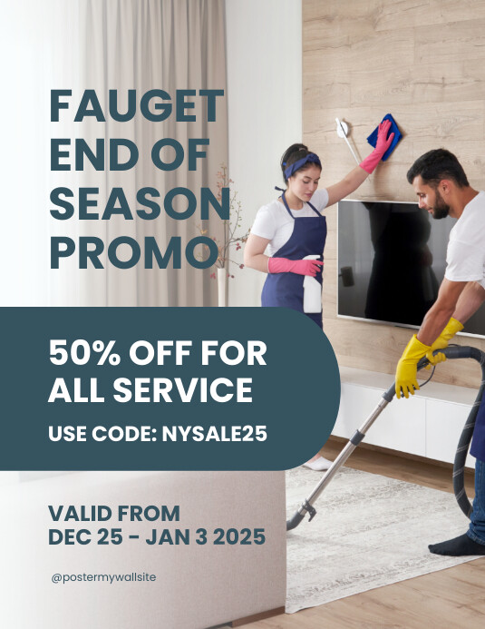 Profesional Cleaning Service Promo Pamflet (l Templat | PosterMyWall