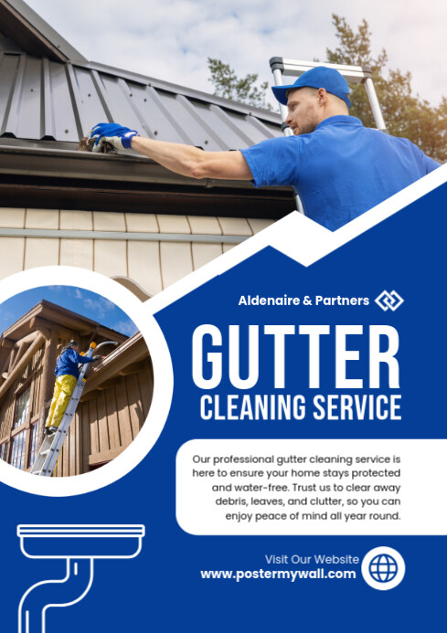 Copy of Profesional Gutter Cleaning Service A4 | PosterMyWall