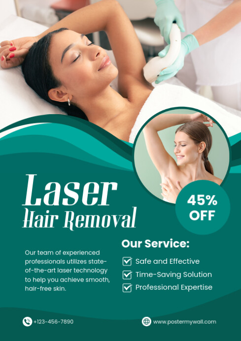 Profesional Laser Hair Removal A4 Template | PosterMyWall