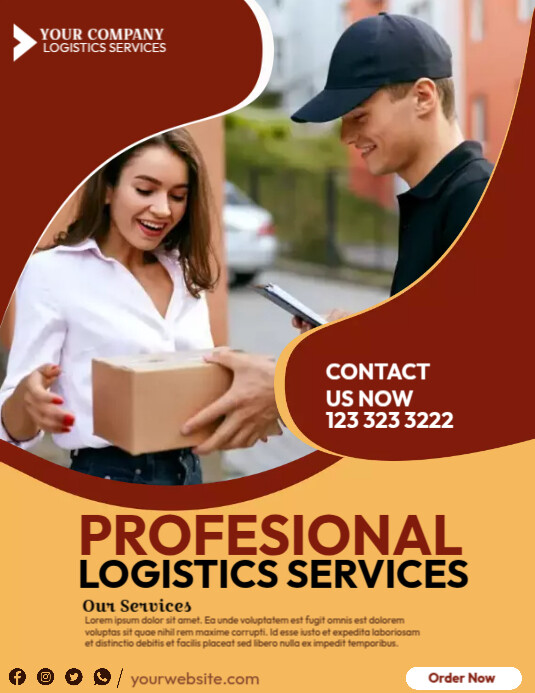 Profesional Logistics Template | PosterMyWall
