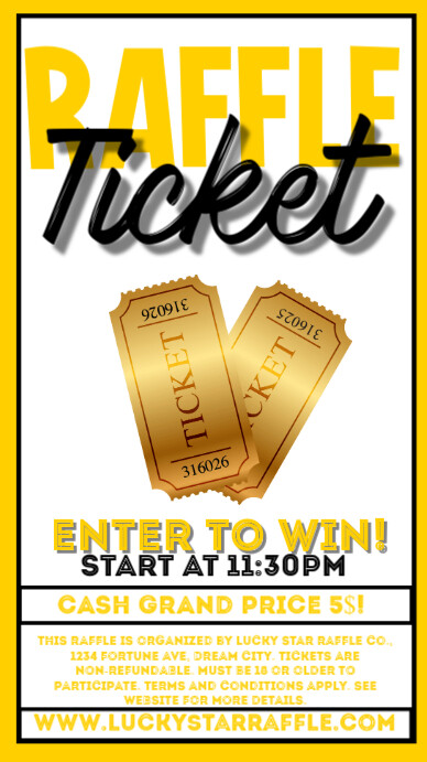 Professional "get Your Raffle Tickets Before They're Gone!" Instagram ...
