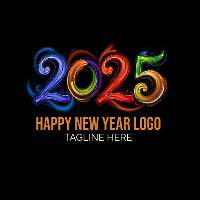 Professional 2025 Happy New Year Logo Design Logo Template | PosterMyWall