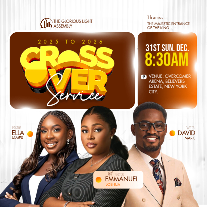 Copy of Professional 31st December Crossover Night Service, Church ...