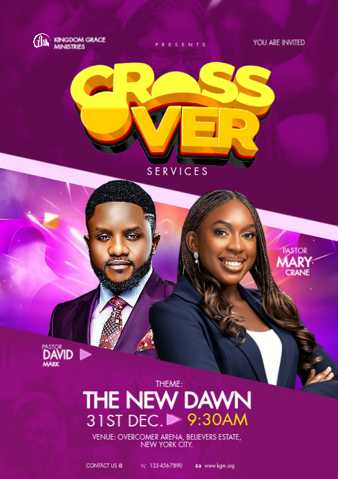 Copy of Professional 31st December Crossover Night Service, Church ...