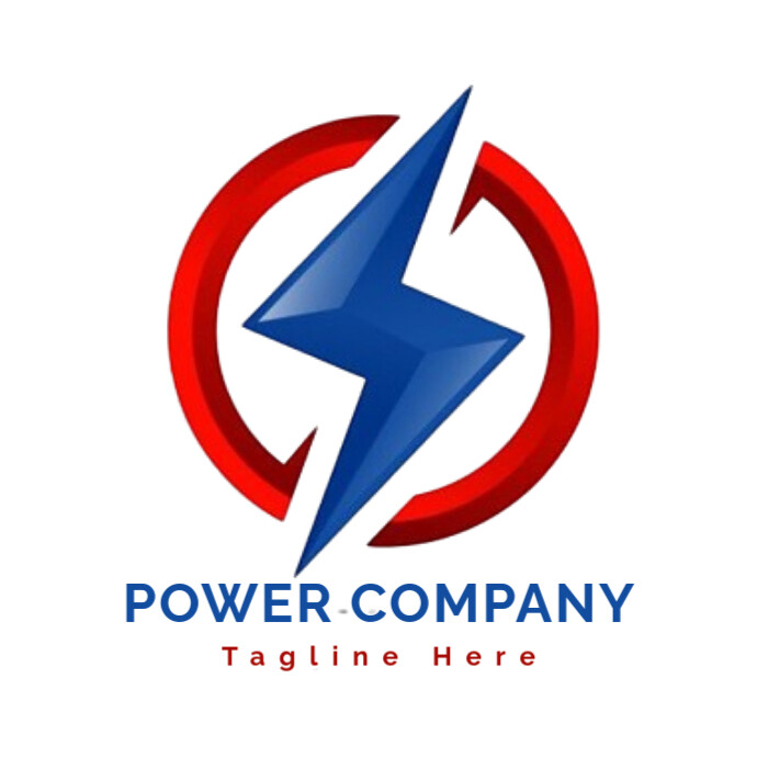 Professional 3d Lightning Electric Power Logo Template | PosterMyWall
