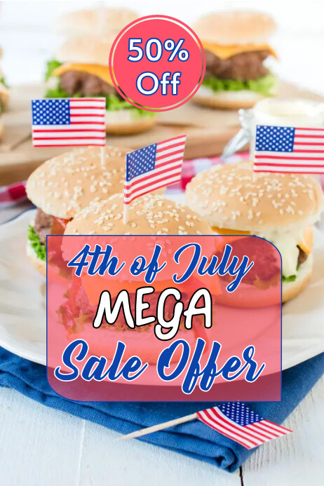 Plantilla de Professional 4th July Sale Offer Poster | PosterMyWall