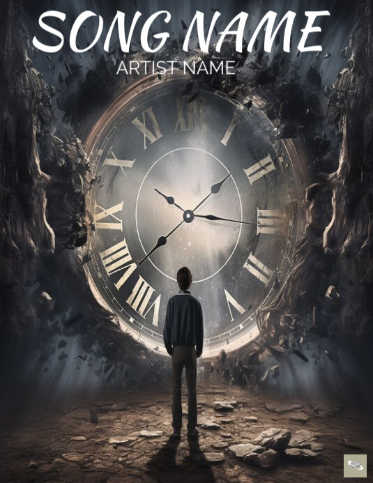 Professional A Man With Watch Album Cover Flyer (us Letter) Template ...
