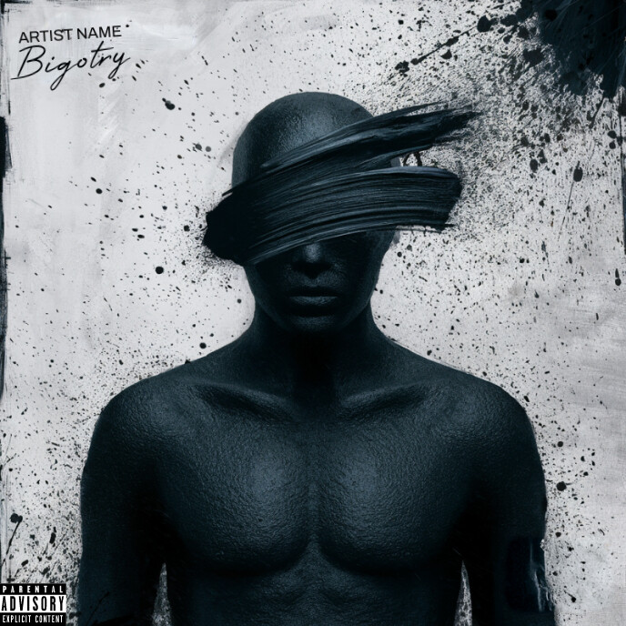 Professional Abstract Man In Black Album Cove Template | PosterMyWall