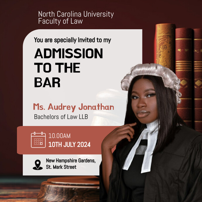 Professional Admission To The Bar Event Flyer Template | PosterMyWall