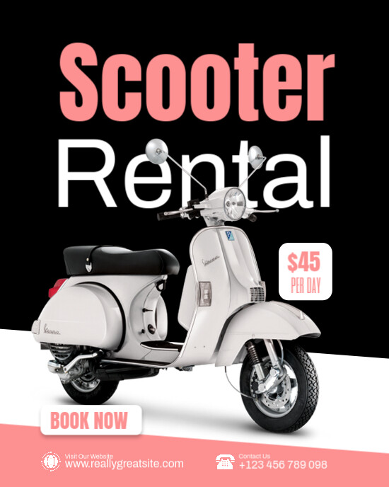 Professional Affordable Scooter Rental Services Template Instagram ...