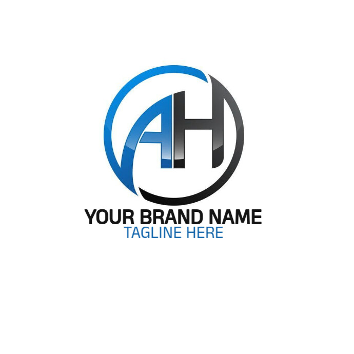 Copy of Professional Ah Letter Brand Logo Design Logo | PosterMyWall