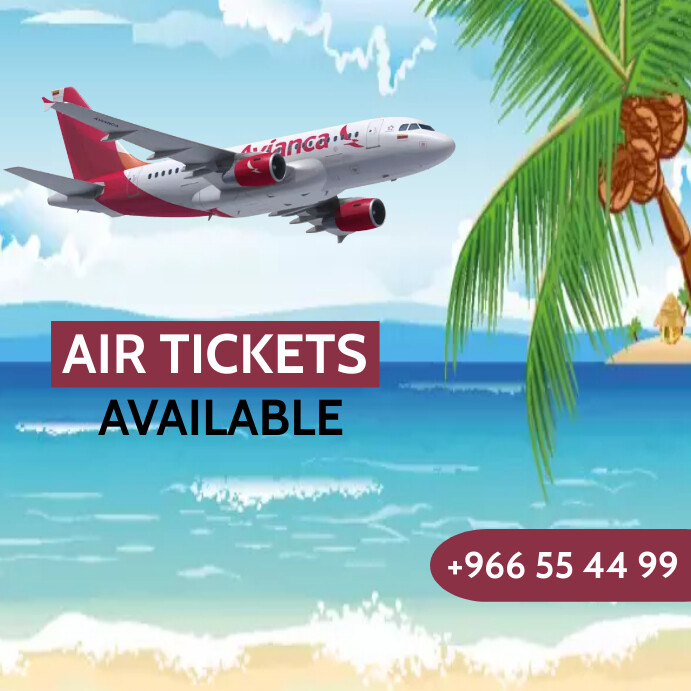 Professional Air Ticket Available Instagram P Template | PosterMyWall
