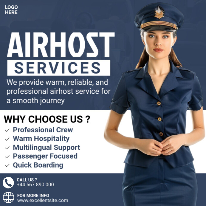 Professional Airhost Services Poster Instagram Post Template | PosterMyWall