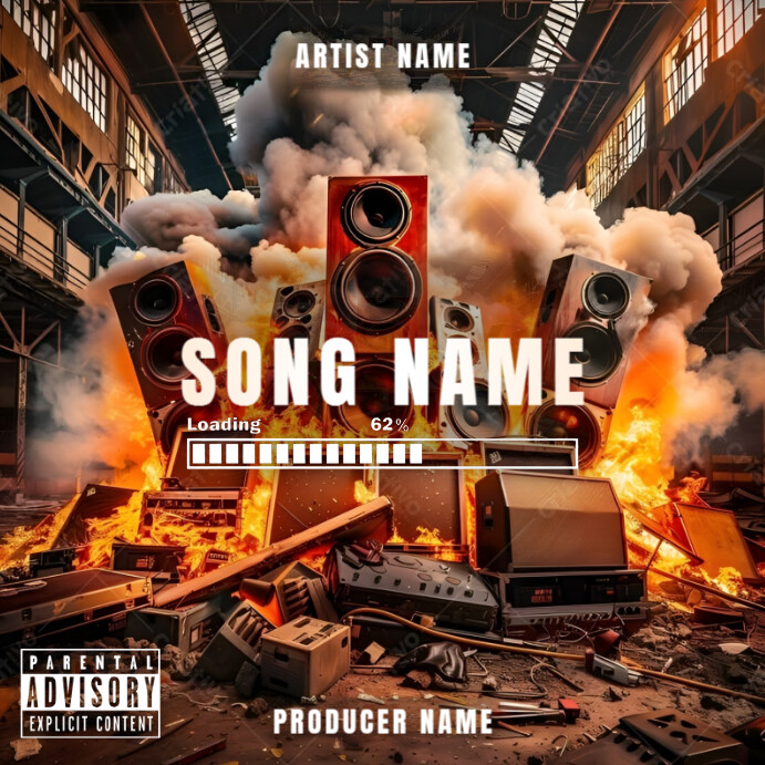 Professional Album Cover Square (1:1) Template | PosterMyWall