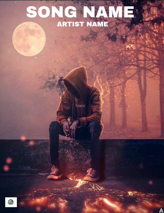 Professional Alone Boy Song Album Cover Flyer (us Letter) Template ...