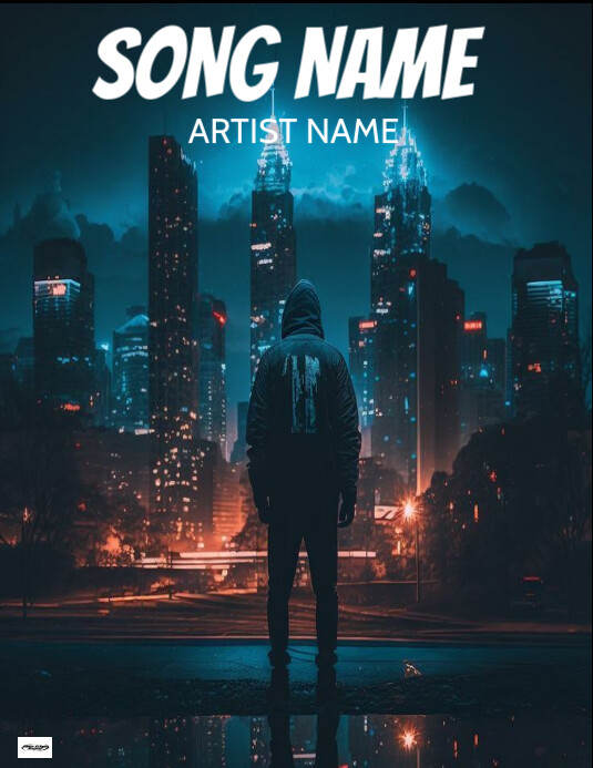 Professional Alone Man Song Album Cover Flyer (us Letter) Template ...