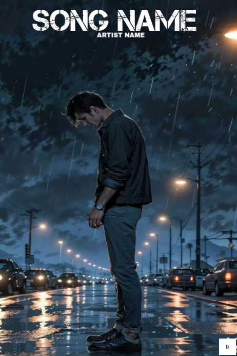 Professional Alone Man Song Album Cover Poster Template | PosterMyWall