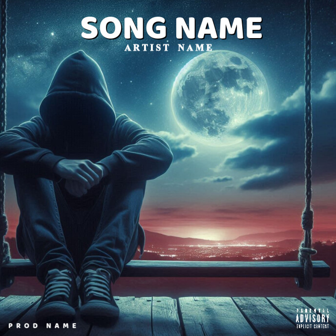 Professional Alone Song Mixtape Cover Art Album Cover Template ...