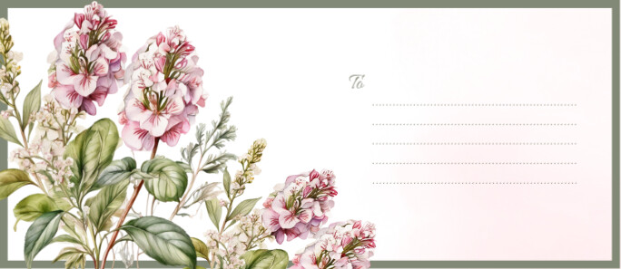 Copy of Professional and floral envelope designs | PosterMyWall