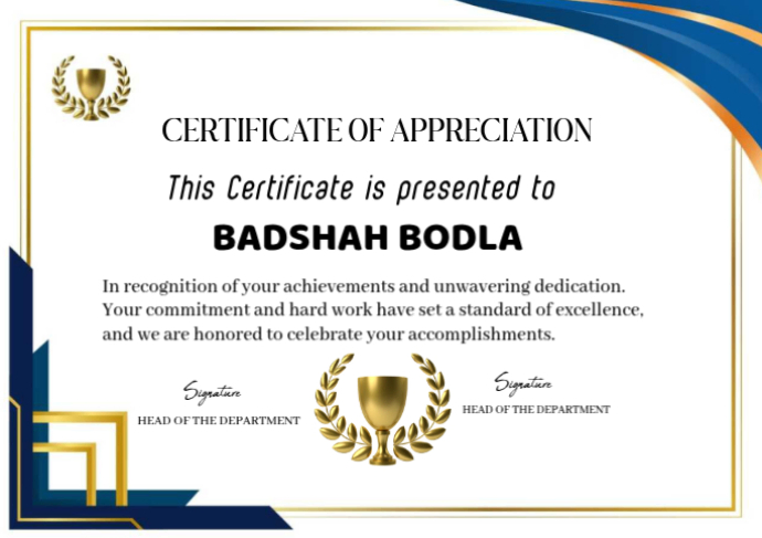Professional Appreciation Certificate Design Templates A2 | PosterMyWall