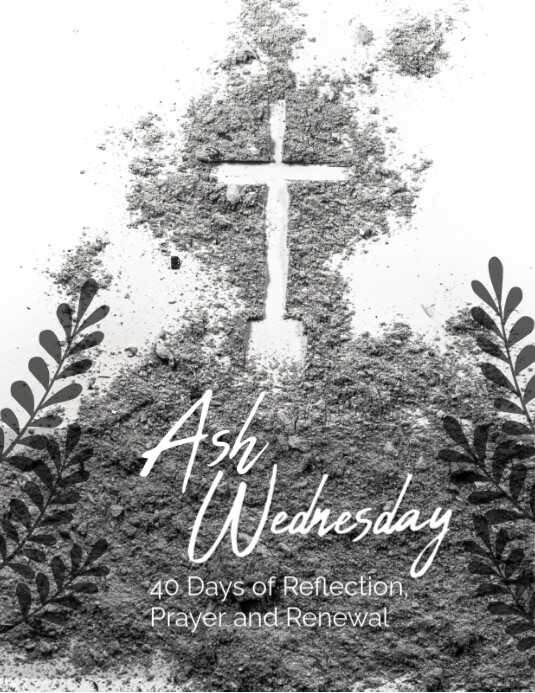 Professional Ash Wednesday 2025 Flyer (us Letter) Template | PosterMyWall