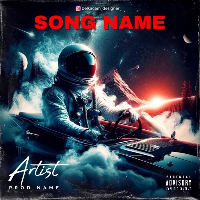 Professional Astronnaut motion Album Cover Template | PosterMyWall