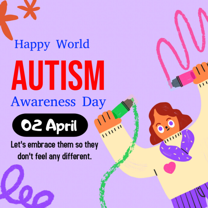 Professional Autism Awards Day Instagram Post Template | PosterMyWall