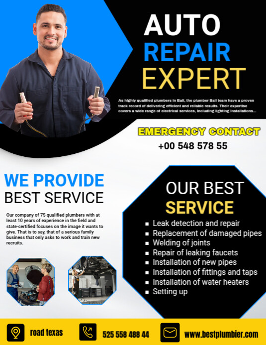 Professional Auto Repair Flyer Template | PosterMyWall