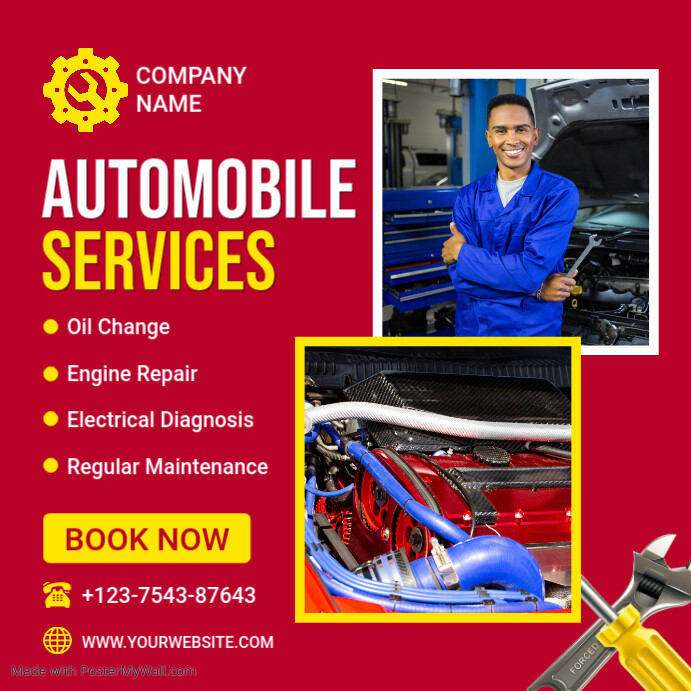 Professional Automobile Service Instagram Post Template | PosterMyWall