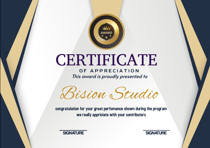 Professional Award Certificate A4 Template | PosterMyWall