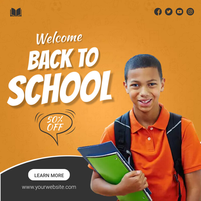 Professional Back To School Instagram Post Template | PosterMyWall