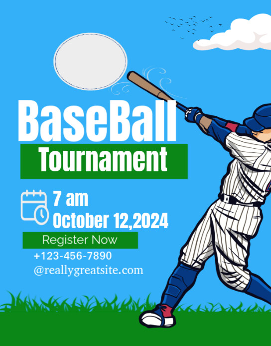 Professional Baseball Tournament Poster/wallboard Template | PosterMyWall