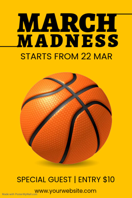 Professional Basketball Gameday Poster Template | PosterMyWall
