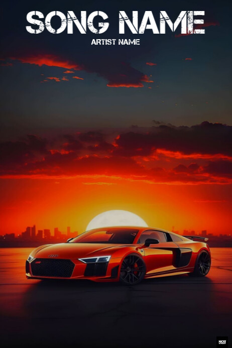 Professional Beautiful Car Album Art Cover Poster Template | PosterMyWall