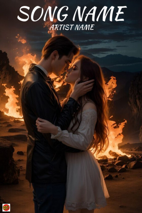 Professional Beautiful Couple Romance Love Album Cover Poster Template ...