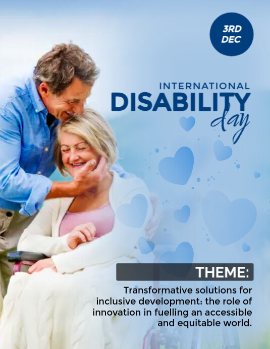 Plantilla de Professional Beautiful International Disability Day Flyer Template | PosterMyWall